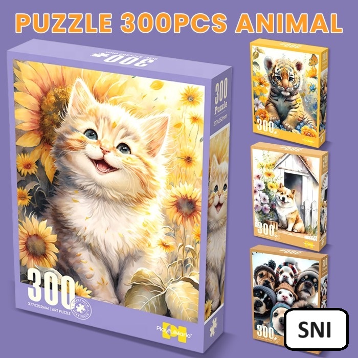 Jual Mainan Anak 300 Pcs Animal Jigsaw Puzzle Hewan Edukasi Kepingan ...