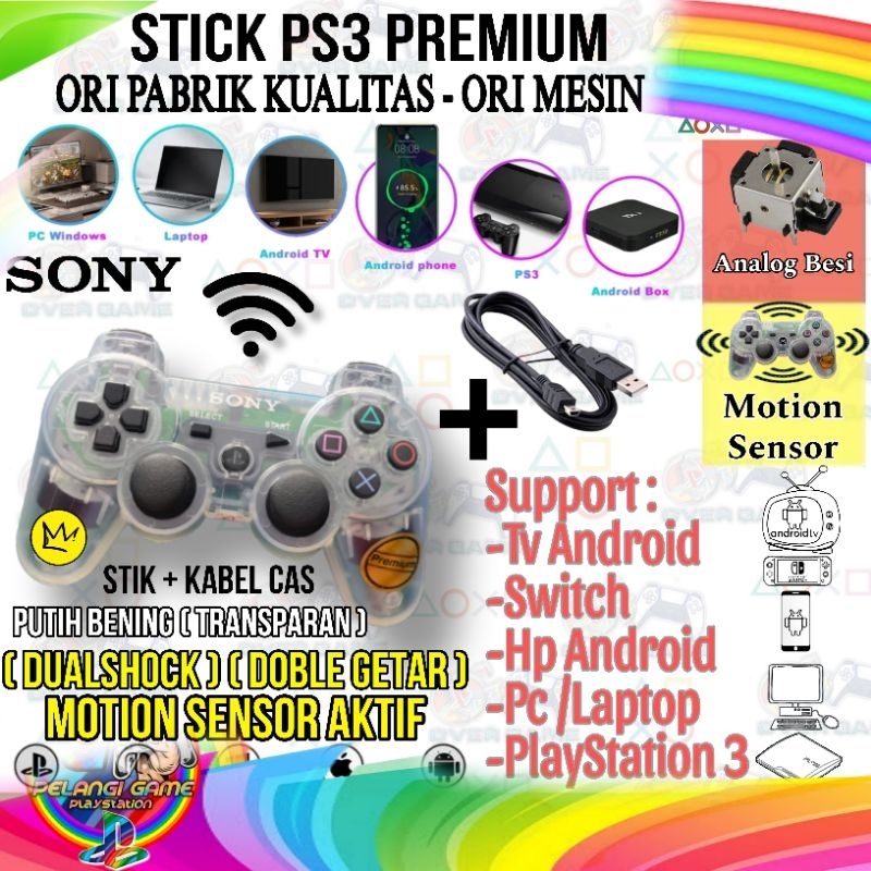 Jual JOYSTICK PS3 MOTION SENSOR PREMIUM SULTAN | Shopee Indonesia