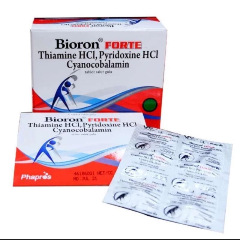 Jual Bioron Forte / Vitamin B complex / B1 B6 B12 1 Box | Shopee Indonesia