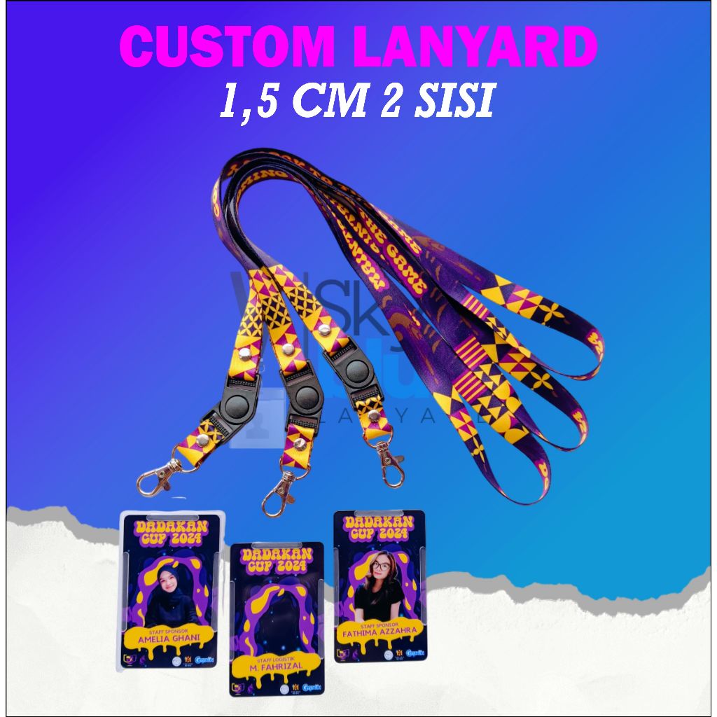 Jual CUSTOM SEPAKET LANYARD ID CARD DAN FRAME CASE STANDAR UKURAN 2 CM ...