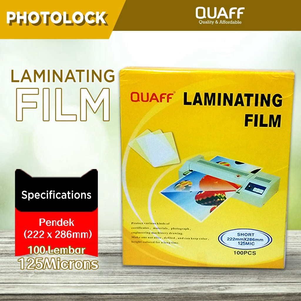 Jual QUAFF Laminating Film Proses Laminasi Panas Ukuran Pendek || A4 ...