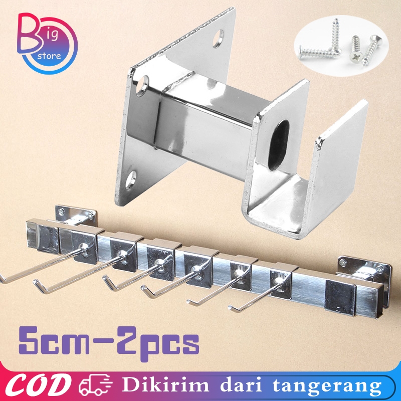Jual Isi 2pcs 5cm Kotak Cantolan Pipa Bracket Stainless Steel Bracket Wall Support Braket Pipa ...