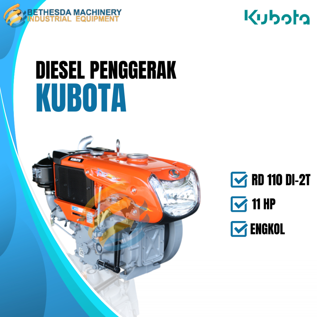 Jual Mesin Diesel Radiator 11 HP Kubota Penggerak Mesin 11 PK / RD 110 ...