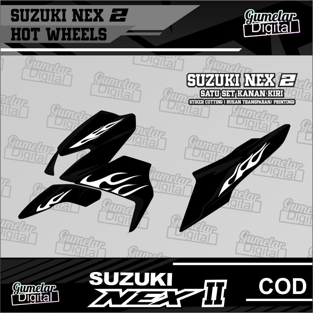 Jual CUTTING STIKER SUZUKI NEX 2 DESIGN API HOT WHEELS SUDAH DI CUTTING ...