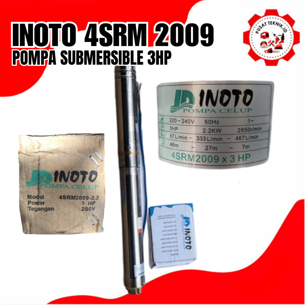 Jual INOTO 4SRM 2009 3HP 2.5INCH POMPA CELUP SUBMERSIBLE INOTO 4SRM2009 ...