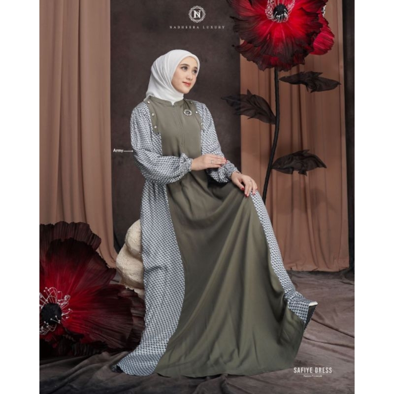 Jual NADHEERA LUXURY OFFICIAL/SAFIYE DRESS BY NADHEERA LUXURY/GAMIS RAYON PREMIUM/OPEN LIST ...
