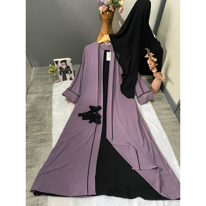 Jual MAFAZA SET DRESS gamis set HIJAB NEW‼️ABAYA set HIJAB | Shopee ...