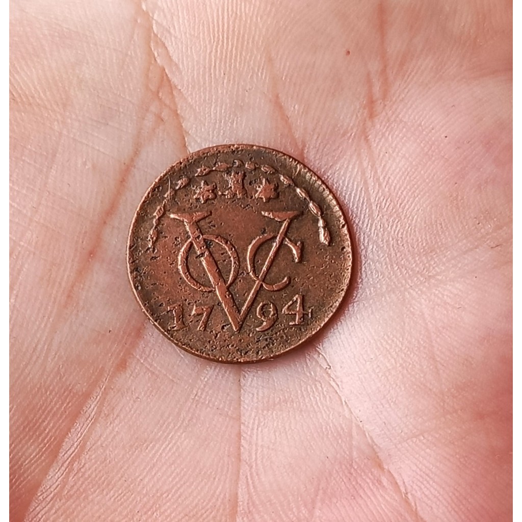 Jual Coin VOC Jaman Belanda 1 duit tahun 1794 Zeeland Kondisi sama ...