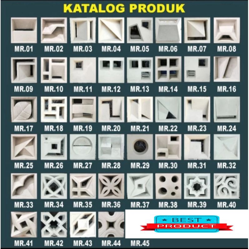 Jual roster beton minimalis bergaransi dan motif terlengkap asli bahan ...
