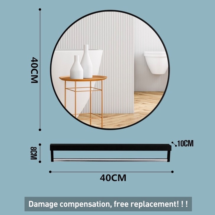 Jual [Harga Minimum] COD 60/50/40cm Cermin Gantung Dinding +Hanger ...