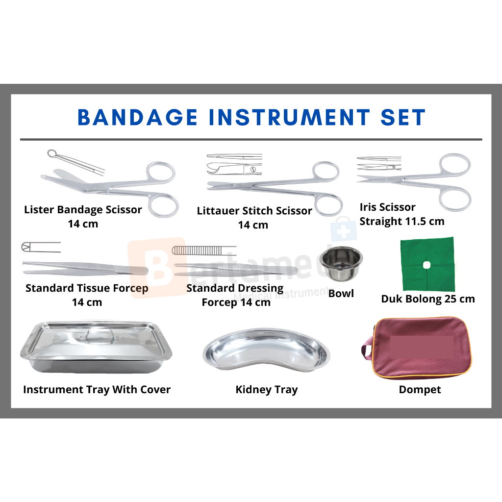 Jual Bandage Instrument Set / Ganti Verban Set / GV Set Marwa / Set ...