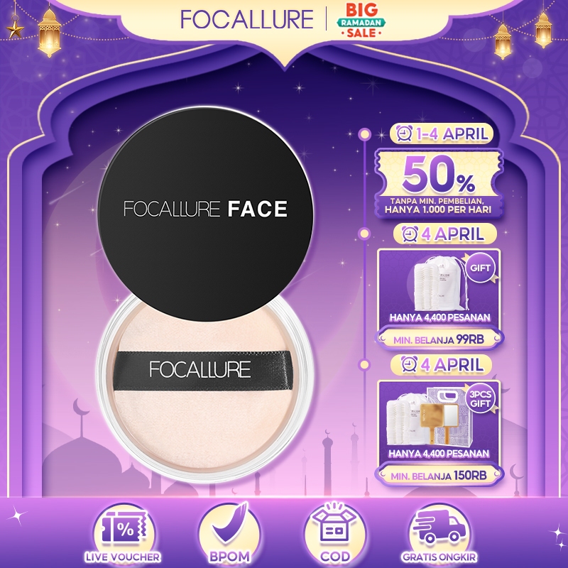 Jual FOCALLURE Oil Control Loose Powder Natural Bedak Tabur- Hingga 12 ...