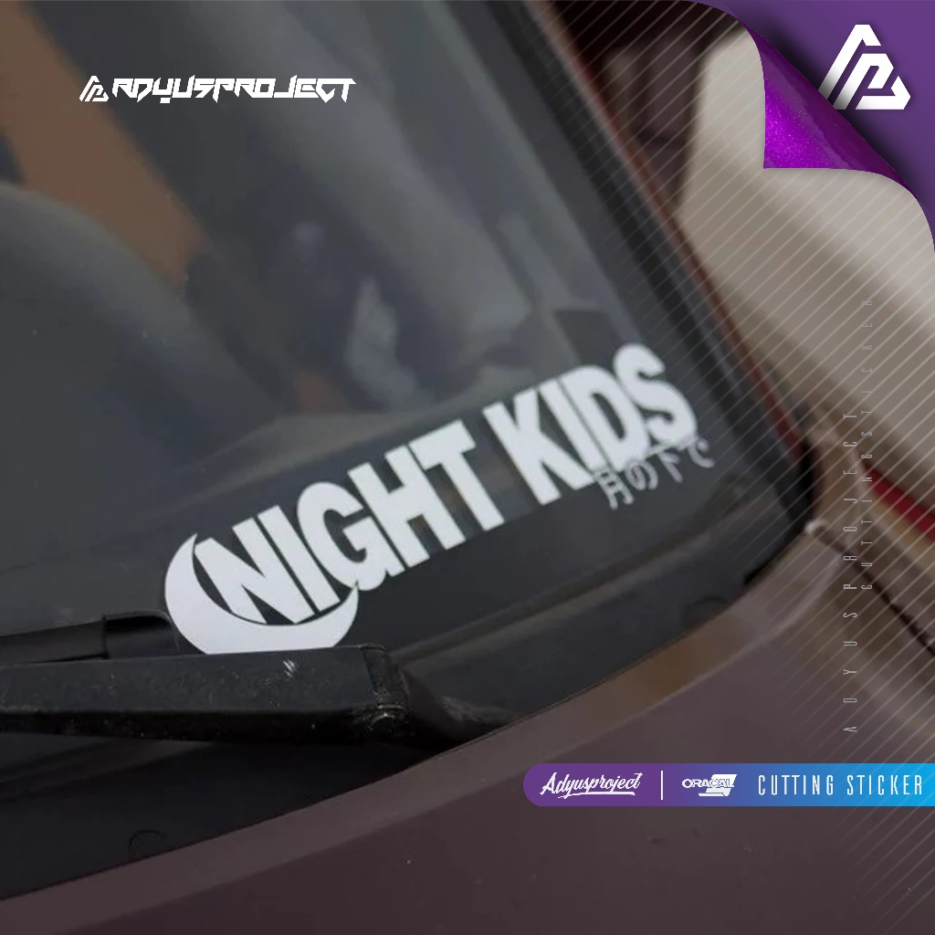 Jual Sticker NIGHT KIDS Kanji Cutting Sticker | Stiker | Sticker Mobil ...