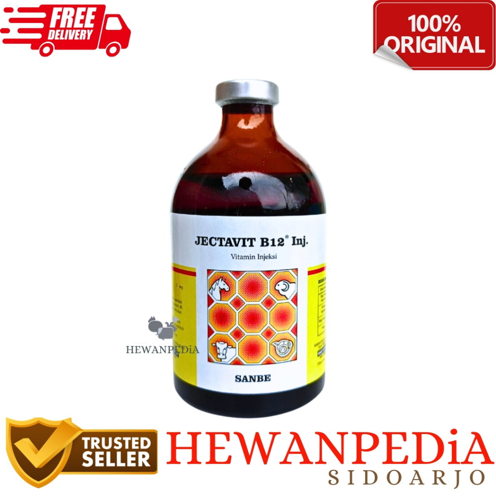 Jual JECTAVIT B12 100 ml Hewanpedia - Vitamin B12 Sapi Domba Kambing ...