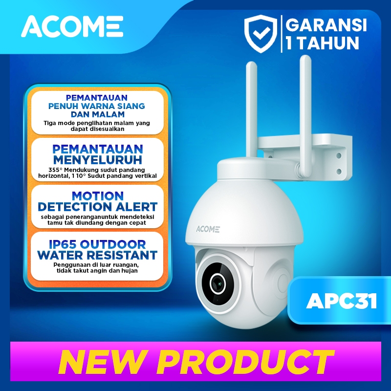 Jual ACOME APC31 CCTV Camera WiFi Outdoor Tahan air PTZ Kamera Audio ...