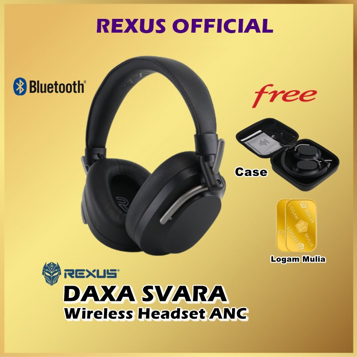 Jual Rexus Daxa Svara QW1 ANC Wireless Gaming Headset Dual Connection ...
