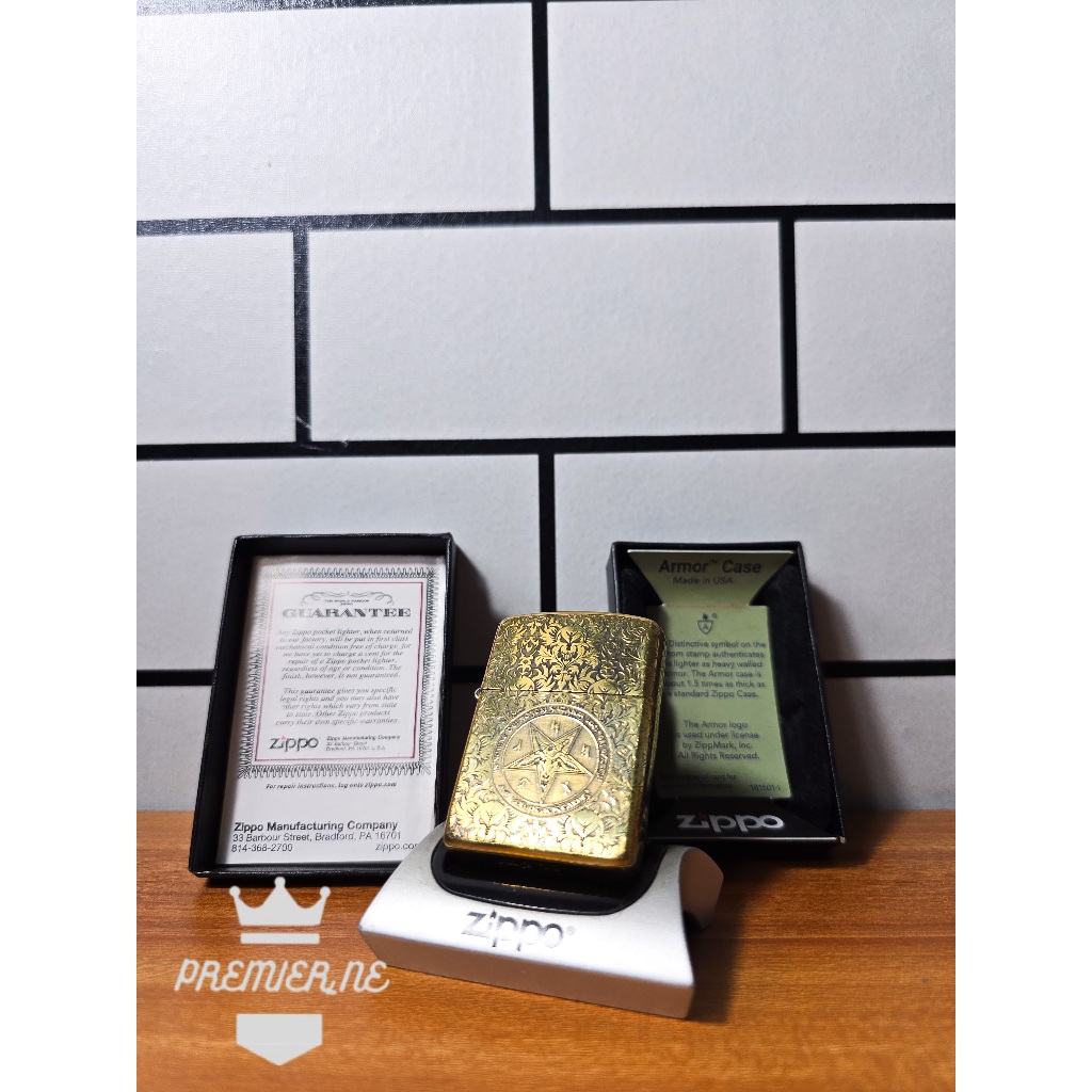 Jual Zippo Armor Satan Emblem 5 Side Special Original With Seal Orange ...