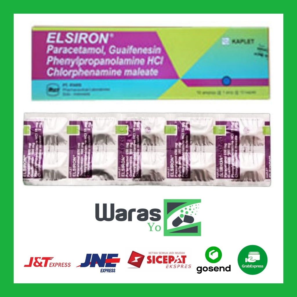 Jual [WS] Elsiron Kaplet Strip isi 10 Tablet - UNTUK DEMAM & Flu [IFARS ...