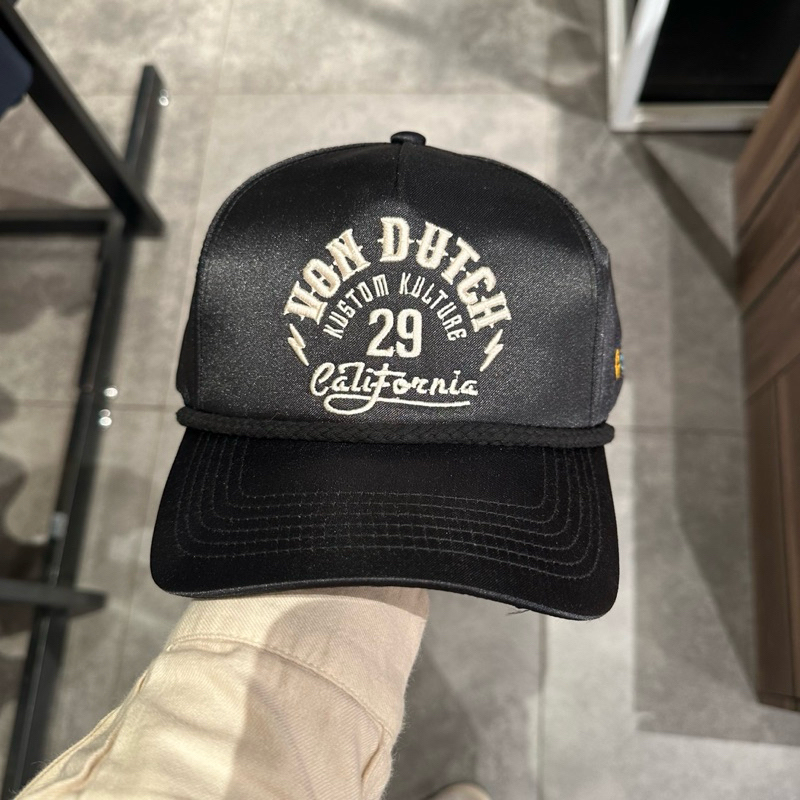 Jual VONDUTCH topi custom motor full black NEW ORIGINAL 100% | Shopee ...