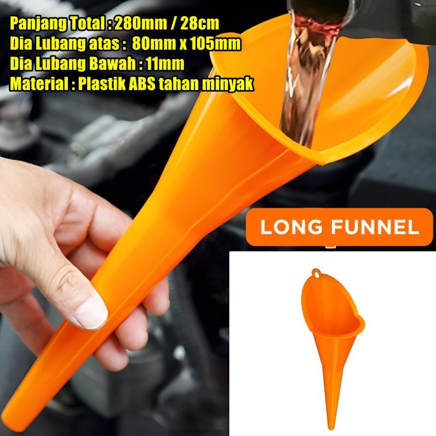Jual CORONG OLI PANJANG BIBIR LEBAR ANTI TUMPAH LUBER CORONG GANTI OLI ...