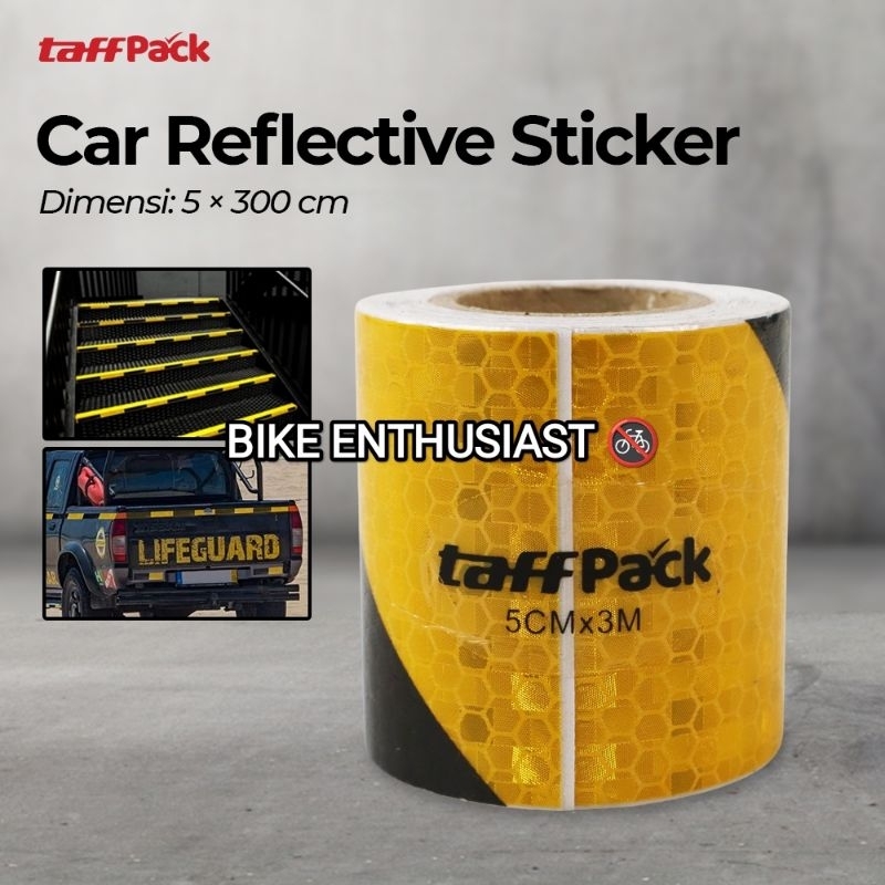 Jual Taffpack 3CM X 300CM stiker reflektif car reflective warning strip ...