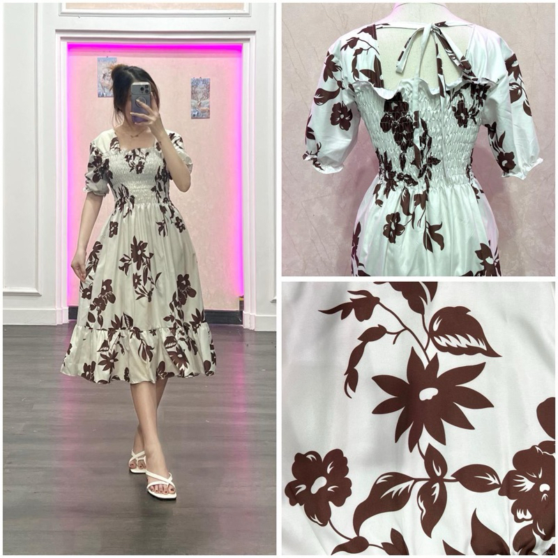 Jual RD FASHION - SMOCKED DRESS / Gaun musim panas kasual baru Lengan ...