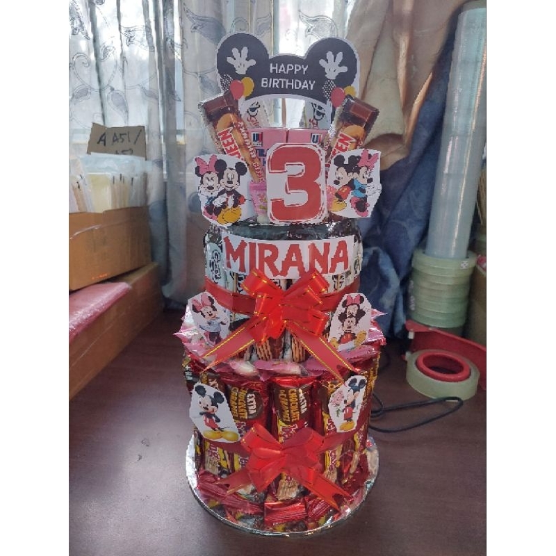 Jual Snack Tower / Kue Ulang Tahun Kekinian / Kue Ultah Anak / 3 SUSUN ...