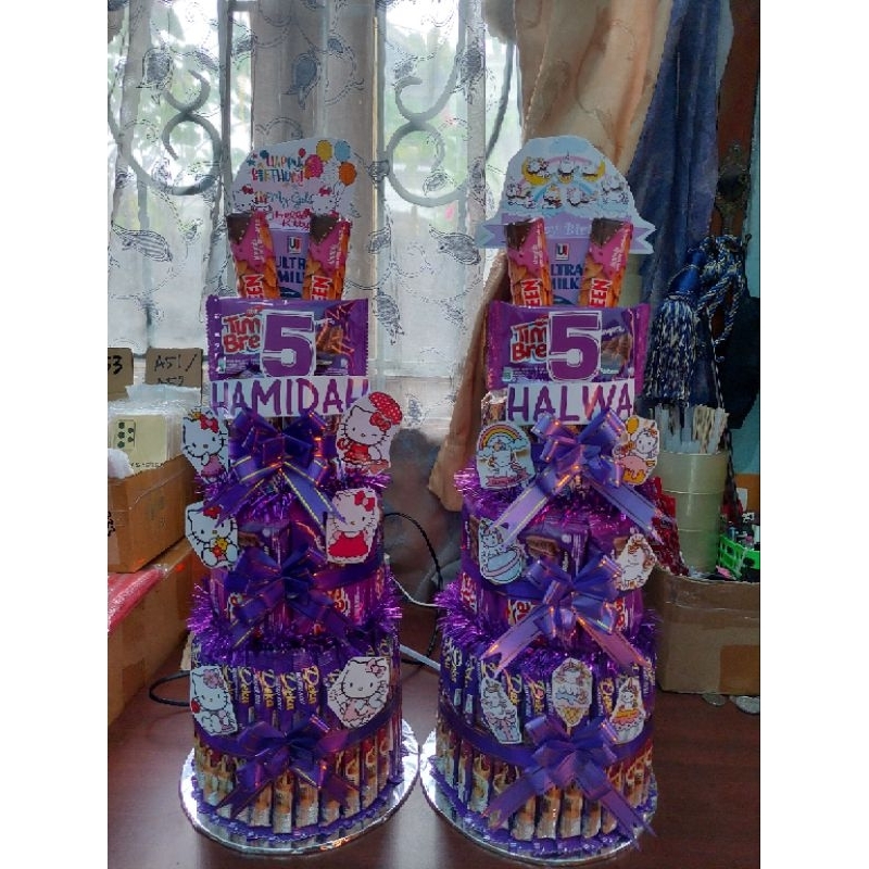 Jual Hampers Ulang Tahun Anak / Snack Tower / Kue Ultah Anak / 4 SUSUN ...