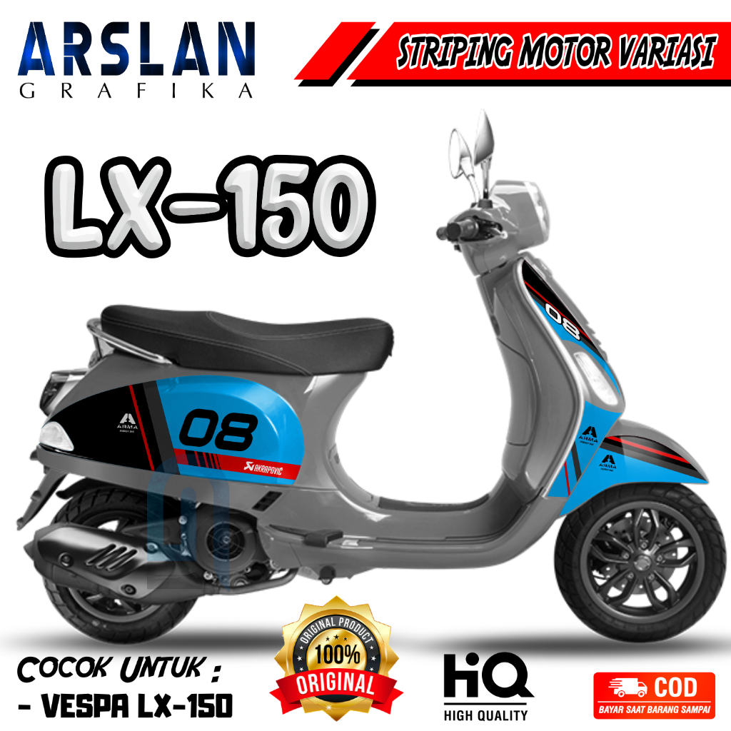 Jual Striping Vespa LX-150 Variasi - Striping Vespa Matic Type LX-150 ...
