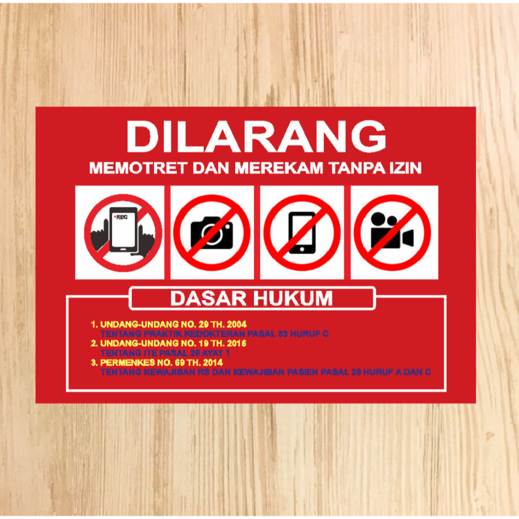 Jual Stiker Dilarang Memotret | Stiker Larangan Memotret dan Merekam ...