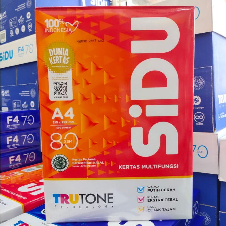 Jual KERTAS HVS SIDU A4 80 GR KERTAS HVS TEBAL MERK SINAR DUNIA | Shopee Indonesia