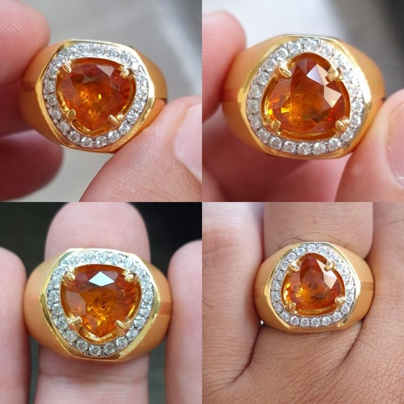 Jual Natural Brown - Orange sapphire 4,05crt / bangsing brahma | Shopee ...
