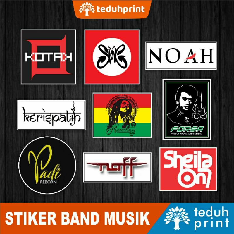 Jual Sticker Stiker Logo Slank Noah Kotak Kerispatih Padi Naff ...