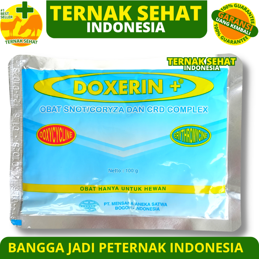 Jual DOXERIN PLUS 100 GRAM - Obat Unggas Ayam Snot Coryza CRD ...