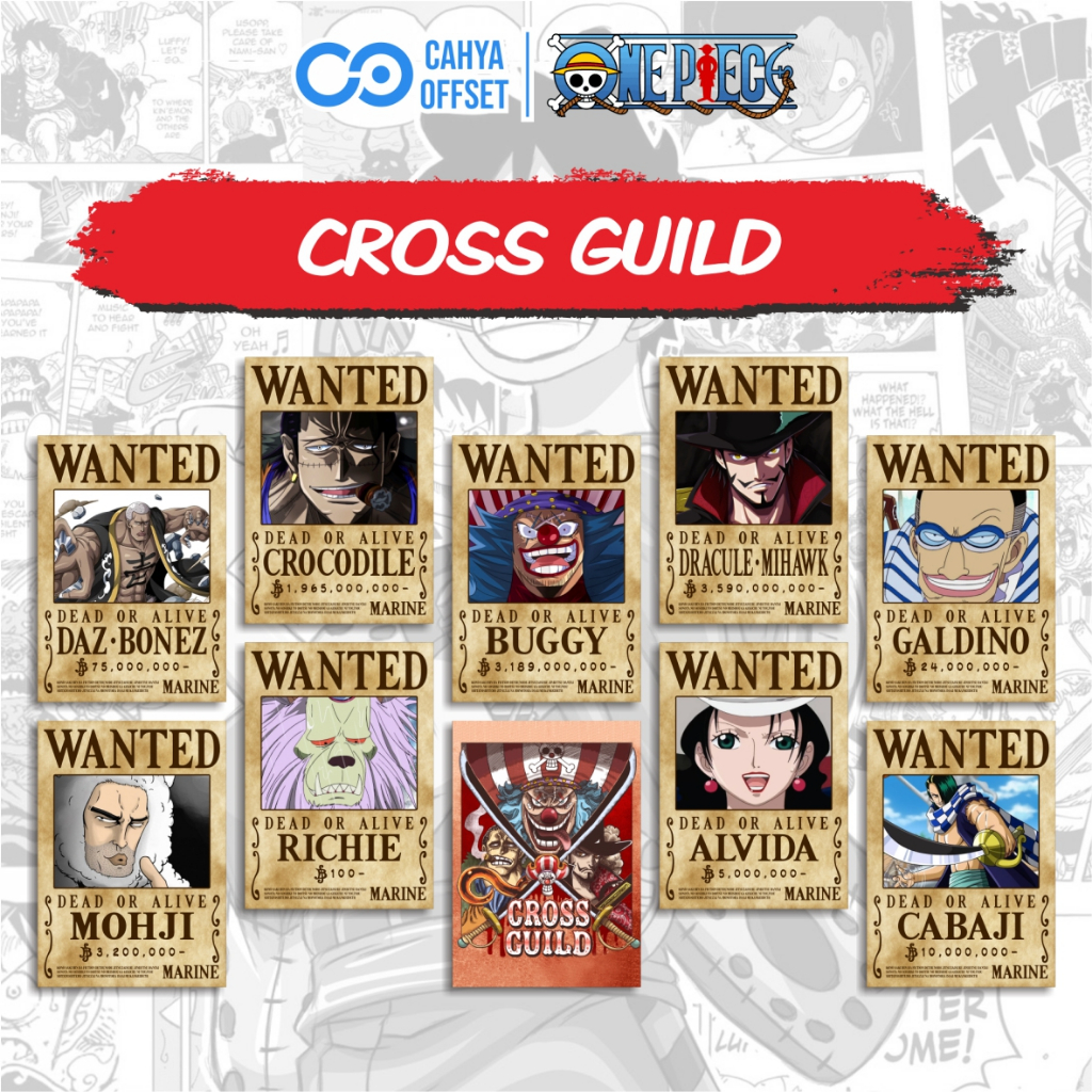 Jual 11.11 Cahya Offset - Poster Bounty One Piece Wanted 1 Set (10 Pcs ...