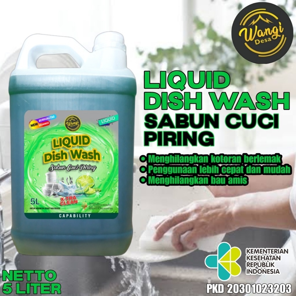 Jual Pencuci Piring 5L | Pencuci Piring Jeruk Nipis 5 L | Wangi Desa ...