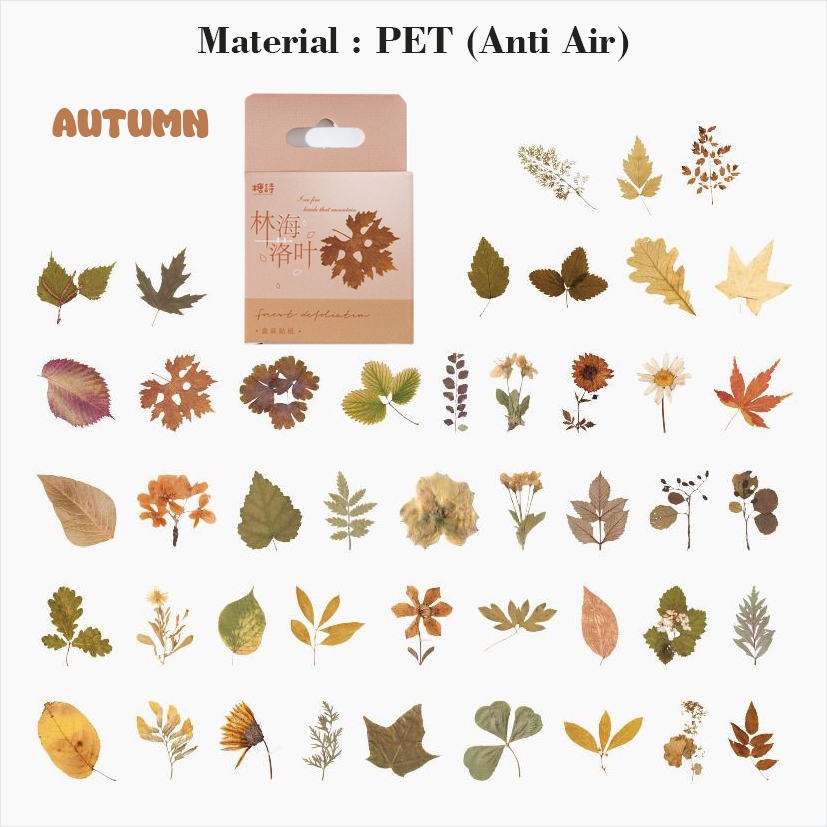 Jual 45/50 Pcs Sticker Box Aesthetic Flowers Stamps Vintage Animal ...