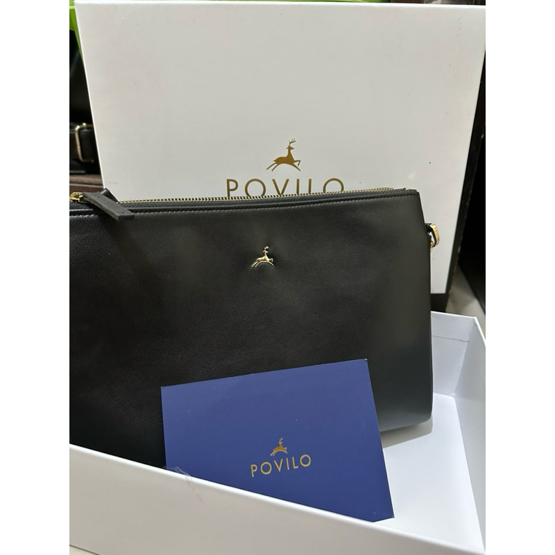 Jual Povilo Milan Sling Bag - Black Preloved | Shopee Indonesia