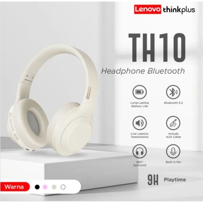 Jual LENOVO ThinkPlus TH10 Headphone Bluetooth Wireless headset gaming ...