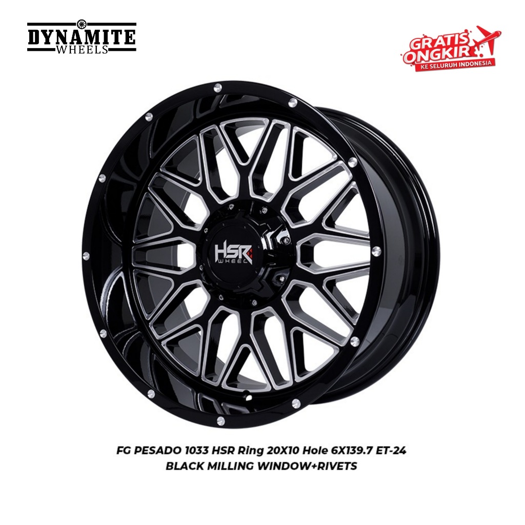 Jual Velg Mobil HSR FG PESADO Ring 20 Ford Ranger Hilux R20X10 Velg hsr ...