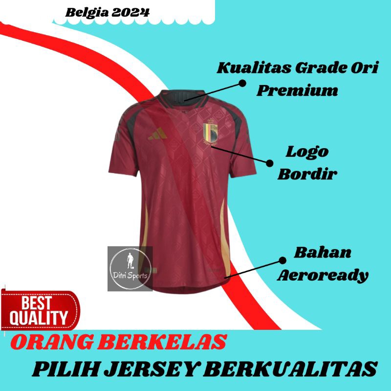 Jual Jersey Belgia Home Piala Eropa 2024 Baju Sepak Bola Baru Grade Ori ...