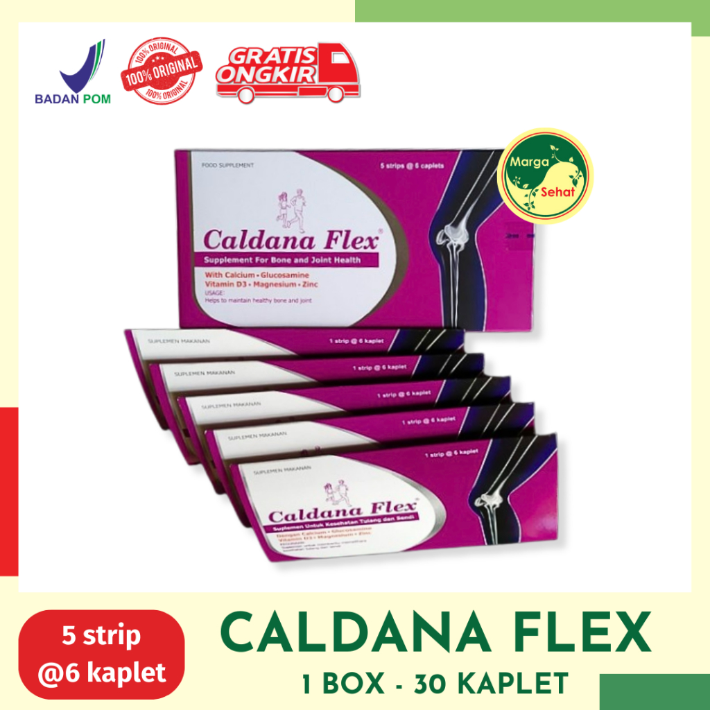 Jual CALDANA FLEX 1 BOX 30 KAPLET / VITAMIN TULANG DAN SENDI / NYERI ...