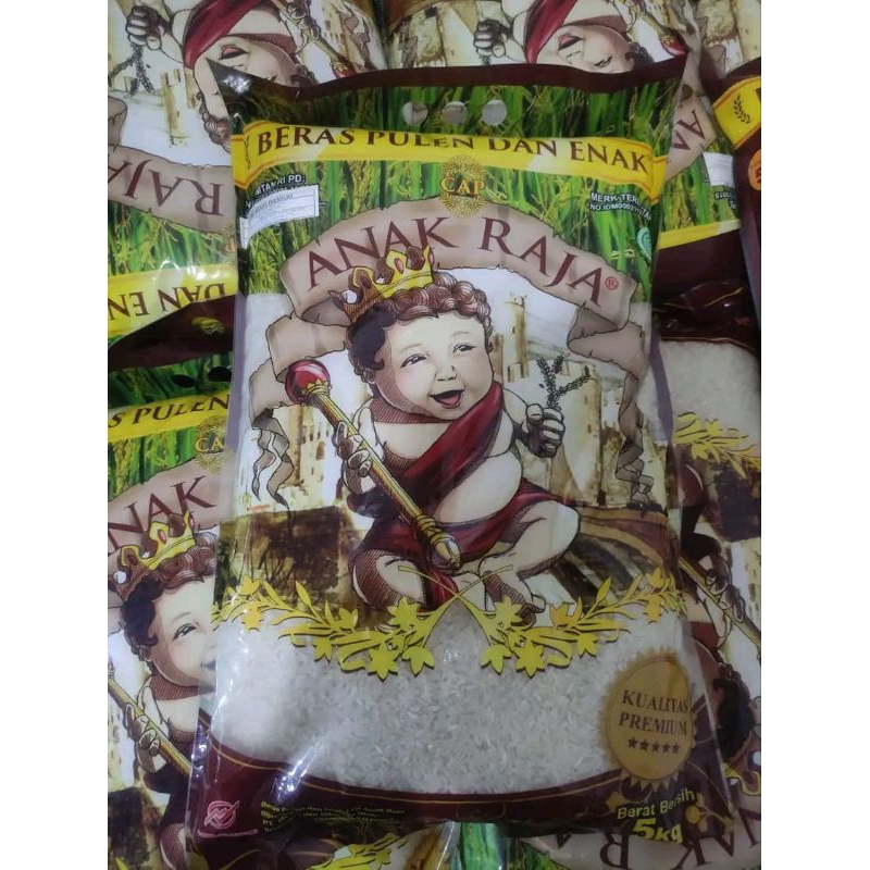 Jual Beras Premium 5KG merk Anak Raja, Cap Topi Koki, Beras Pulen ...