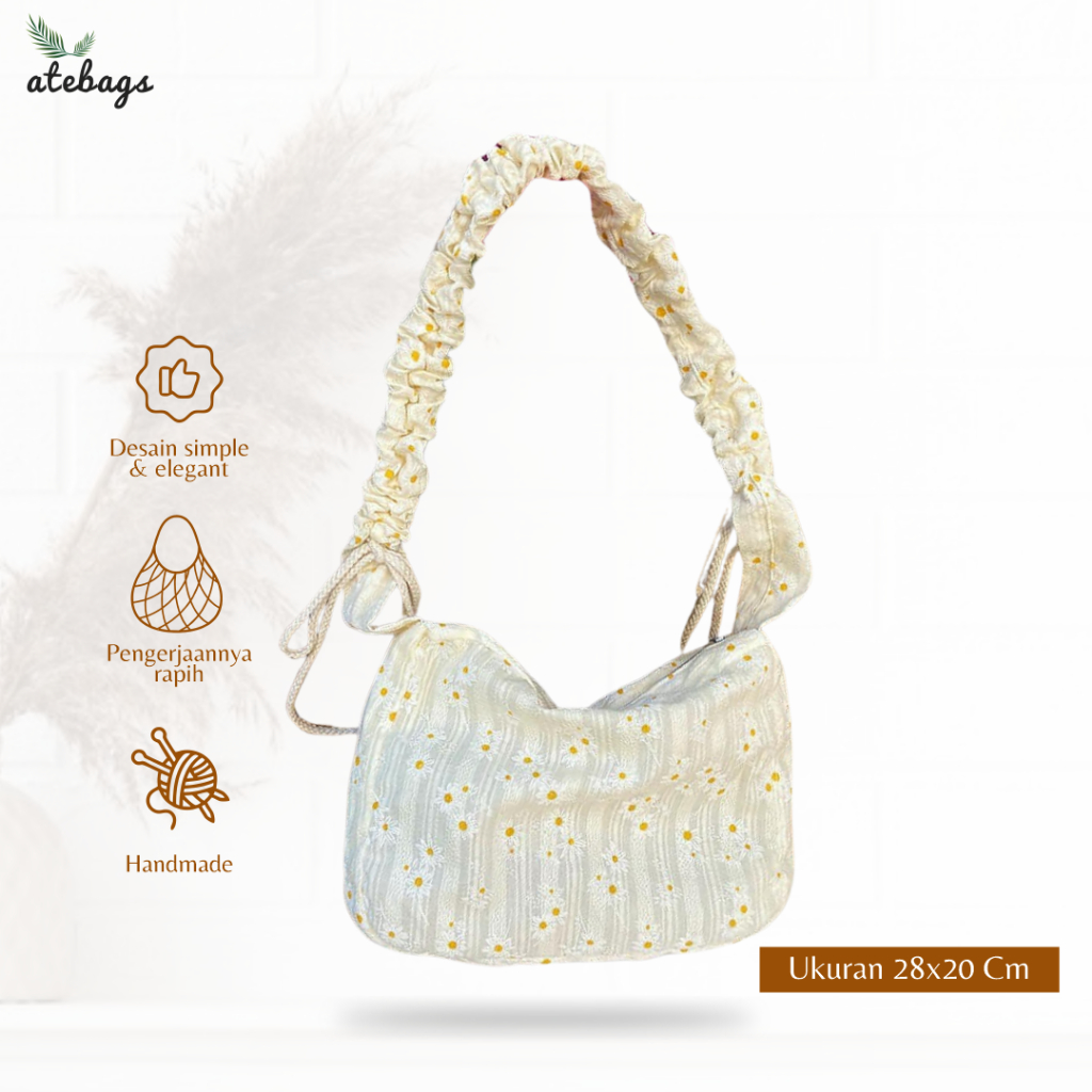 Jual Tas Selempang Wanita Aura Sling Bag 28x20 Cm Kain Canvas Tali ...