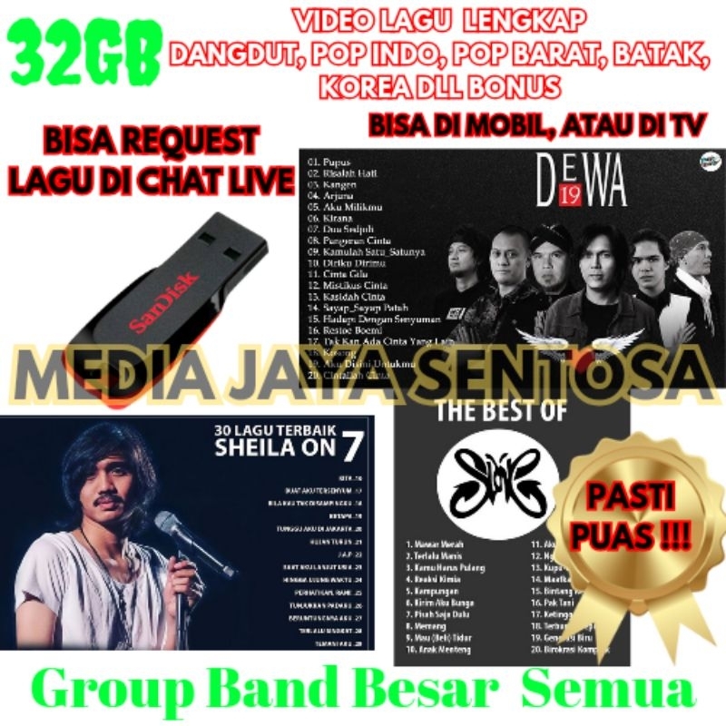 Jual Flashdisk 32GB pasti Puas lengkap Isi L4gu TerHits dan pupuler | Shopee Indonesia