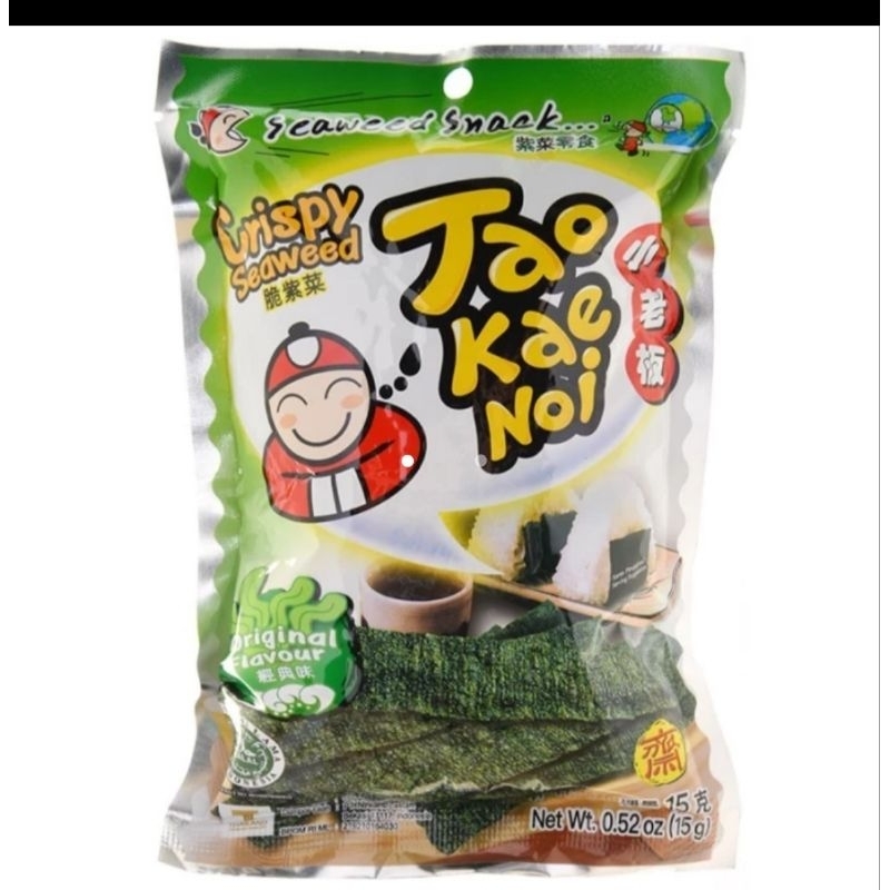 Jual Tao Kae Noi Snack Crispy Seaweed Rumput Laut 15 gr | Shopee Indonesia