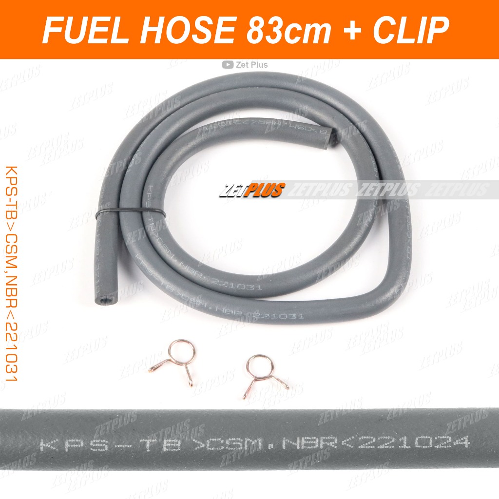 Jual SELANG BENSIN TEBAL KUALITAS ORI 83cm+SPRING CLIP /fuel hose tube ...