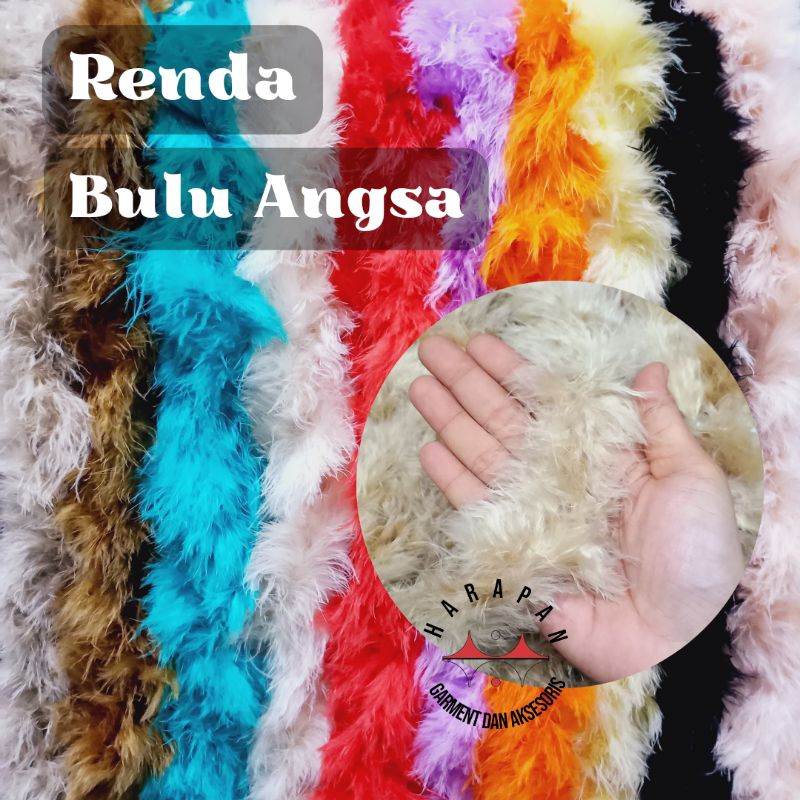 Jual Bulu Hias Angsa Ayam Bulu Aksesoris 10 yard | Shopee Indonesia