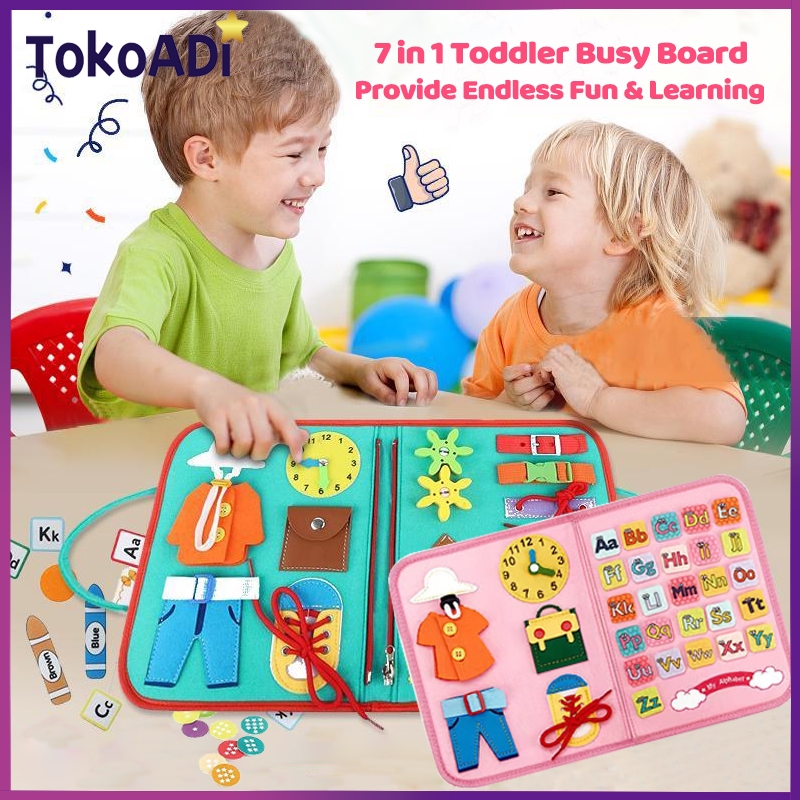 Jual Mainan Busy Board Montessori Edukasi Sensor Motorik Anak Preschool ...