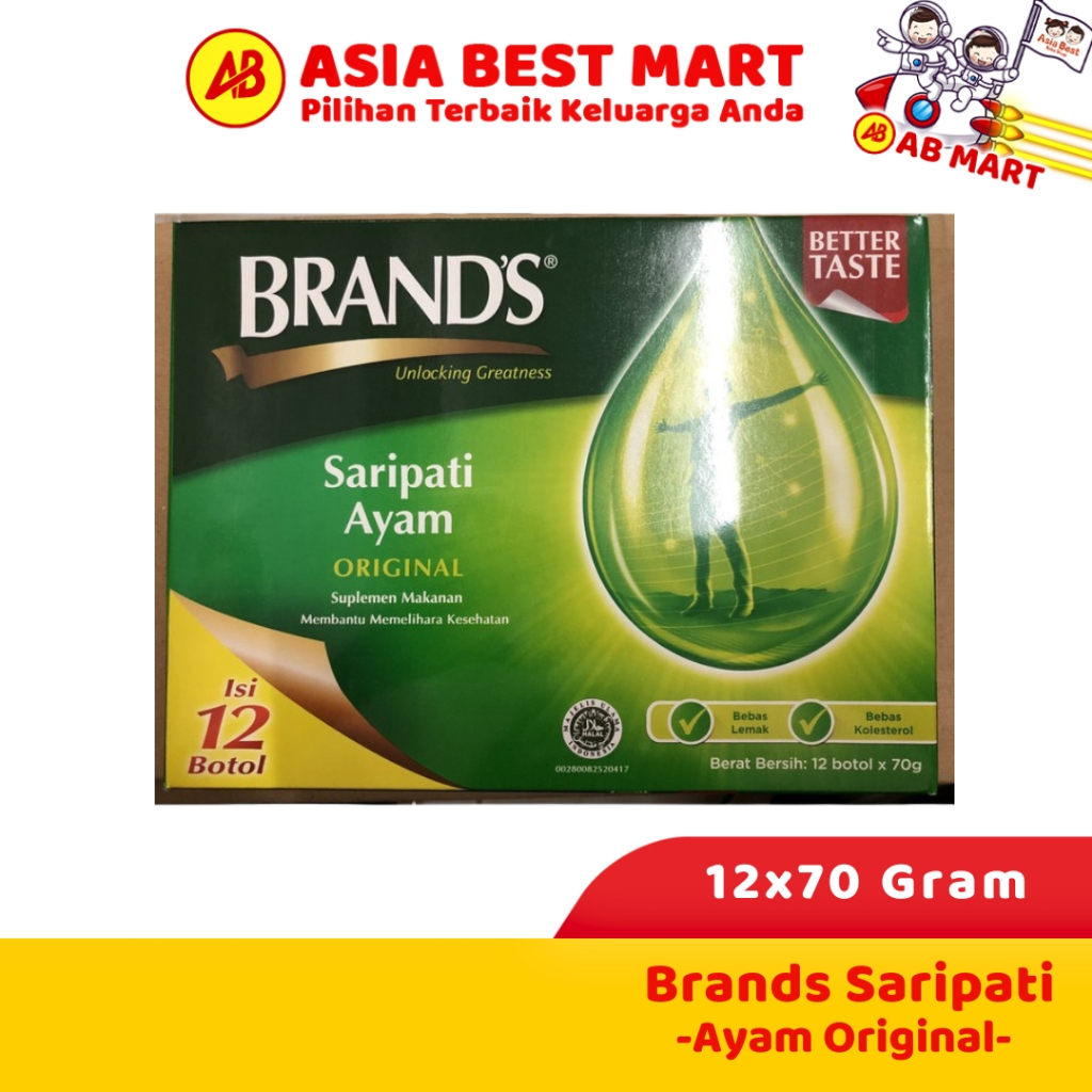 Jual Brands Saripati Ayam Original 12 Botol @ 70 G (Khusus Gosend/Grab ...